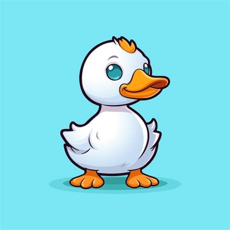 Premium Vector Cute Duck Cartoon Vector Illustration