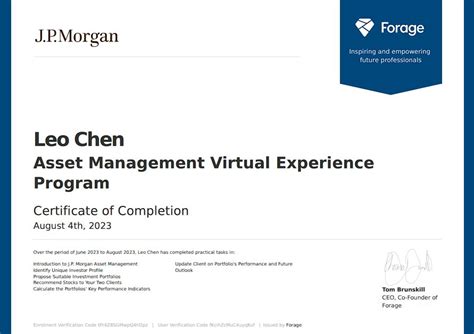 Leo Chen On Linkedin Assetmanagement Virtualexperience Jpmorgan