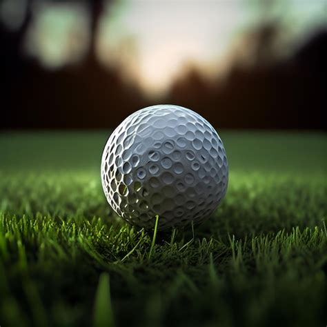 Premium Photo Golf Ball Close Up Photo Golfball In Golf Course Background