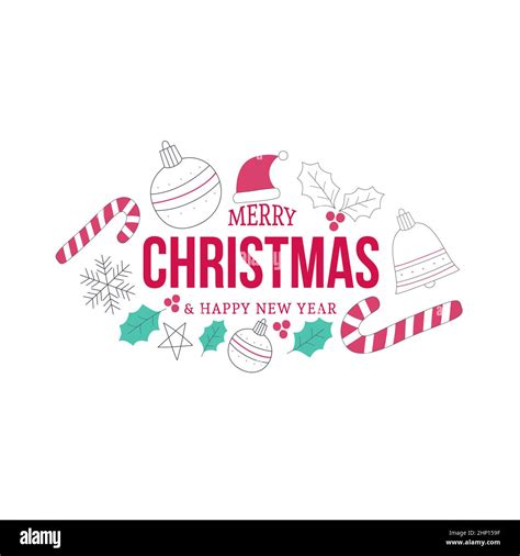 New Year Christmas Background With Holiday Elements Illustration