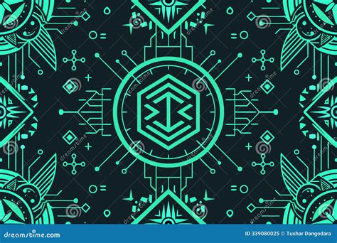 Thin Circuit Trace Lines On Technology Background Abstract Digital Tech Background Illustration