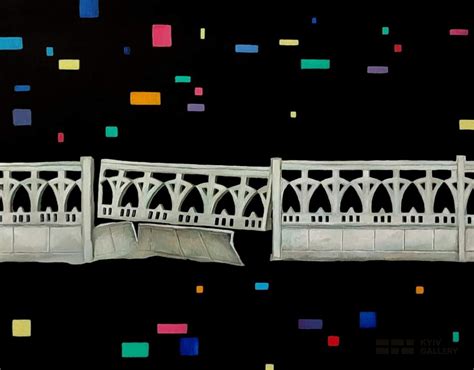 Купити картину «Надлом в жанрі міський пейзаж олійними фарбами на полотні абстракціонізм