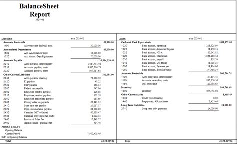 Customized Balance Sheet And Profit And Loss Statement Report For Sage