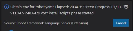 Robocorp Activation Is Running For Ever Issue Robocorp Robotframework Lsp Github
