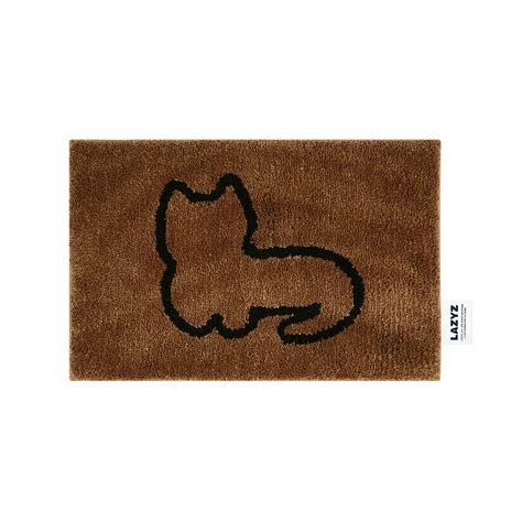 레이지지 레이지 캣 러그 브라운 Lazyz Kream