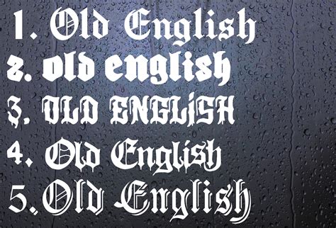 Old English Font Custom Text Decal Sticker Etsy
