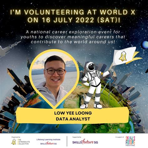 Mr Yee Loong Low Will Be Sharing His Career Experiences At World X On