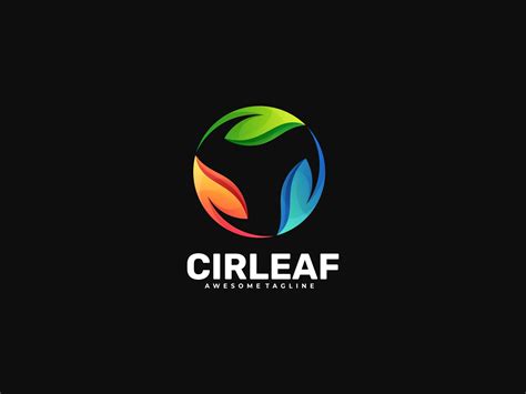 Circle Leaf Gradient Logo Graphic By Artnivorastd · Creative Fabrica