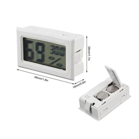 Mini Embedded Digital LCD Temperature Humidity Indoor Room Humidity Meter Thermometer Hygrometer