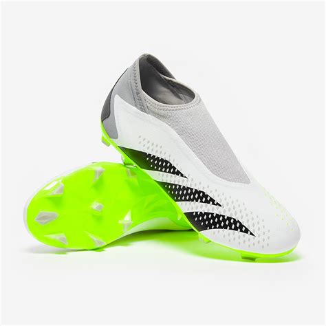 Adidas Predator Accuracy3 Laceless Fg Whitecore Blacklucid Lemon