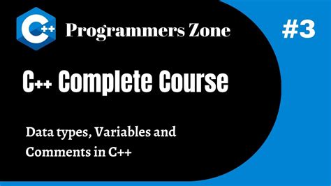 Complete C Course Lecture 3 Datatypes Variables And Comments In