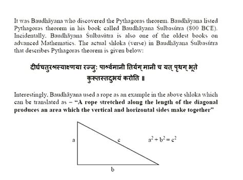Thread By Ancient Bharat Do You Know Baudhayan The Great Indian Mathematician Gave Pythagoras