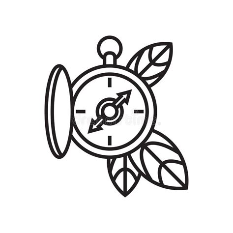 Compass Icon Vector Sign And Symbol Isolated On White Background Stock