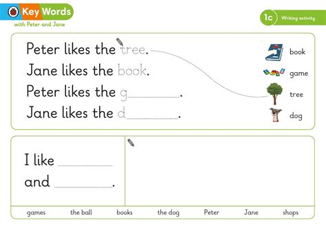 1c Writing Activity Ladybird Education