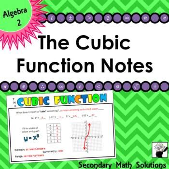 Cubic Function Foldable Notes Practice By Secondary Math Solutions