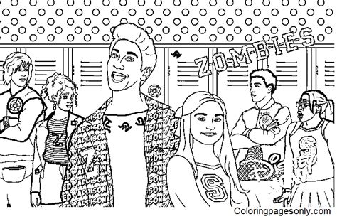 Disney Zombies Coloring Pages Free Printable PDF PNG Online
