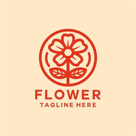 Premium Vector Hand Drawn Flower Logo Design Illustration Vector Emblem