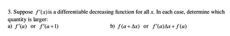3 Suppose F′x Is A Differentiable Decreasing
