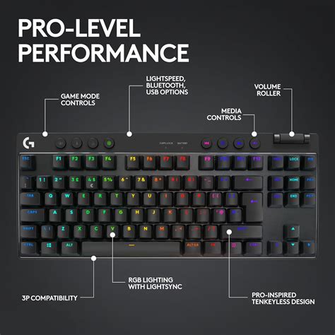 قیمت کیبورد بی سیم گیمینگ لاجیتک Logitech G Pro X Tkl Lightspeed آرس