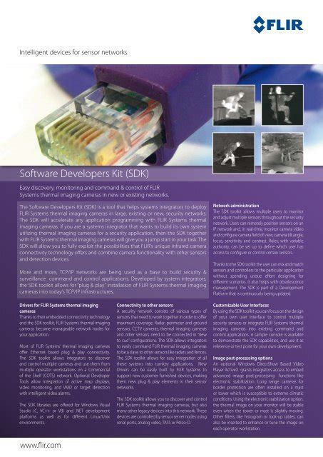 Software Developers Kit Sdk Flir Systems