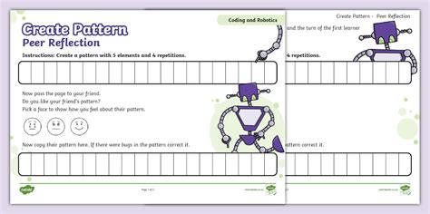 Robotics And Coding Pattern Recognition Peer Review Twinkl
