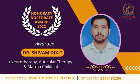 Dr Shivam Dixit Neurotherapist Auricular Therapist Delhi India