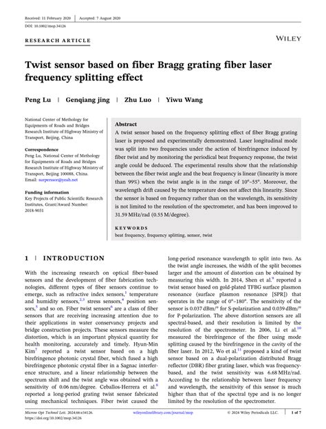 Twist Sensor Based On Fiber Bragg Grating Fiber Laser Frequency