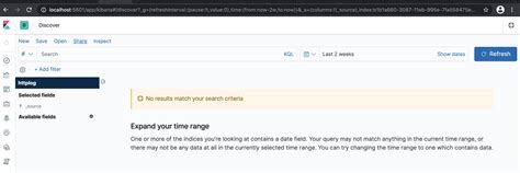 kibana index pattern don t show data with time filter field name elasticsearch discuss the