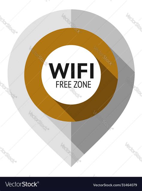 Map Pin Wi Fi Symbol Gps Pointer Folded From Gray Vector Image