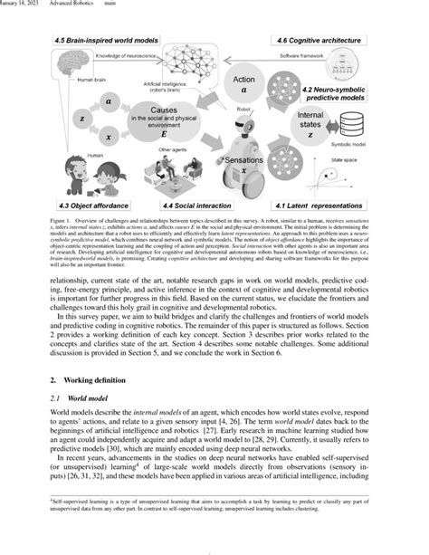 World Models And Predictive Coding For Cognitive And Developmental