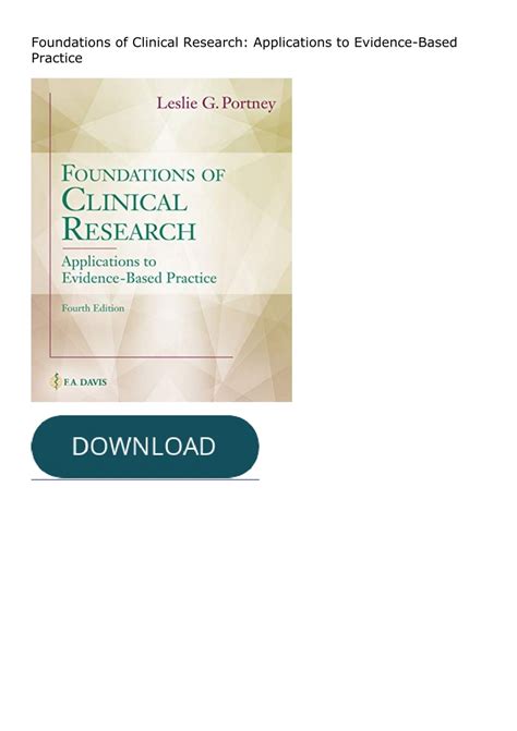 [pdf] ️download ⚡️ Foundations Of Clinical Research Applications To