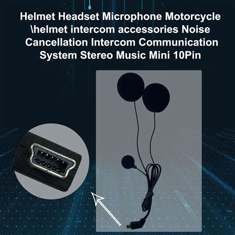 Getuscart Sptsswet Helmet Headset Microphone Motorcycle Helmet Intercom Accessories Noise