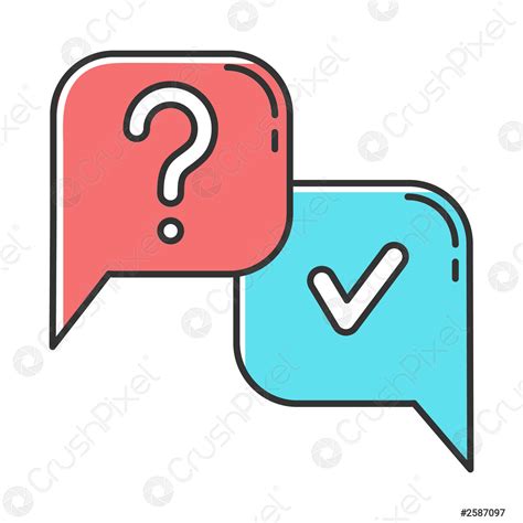 Question And Answer Color Icon Faq Sign Question Mark In Stock Vector 2587097 Crushpixel
