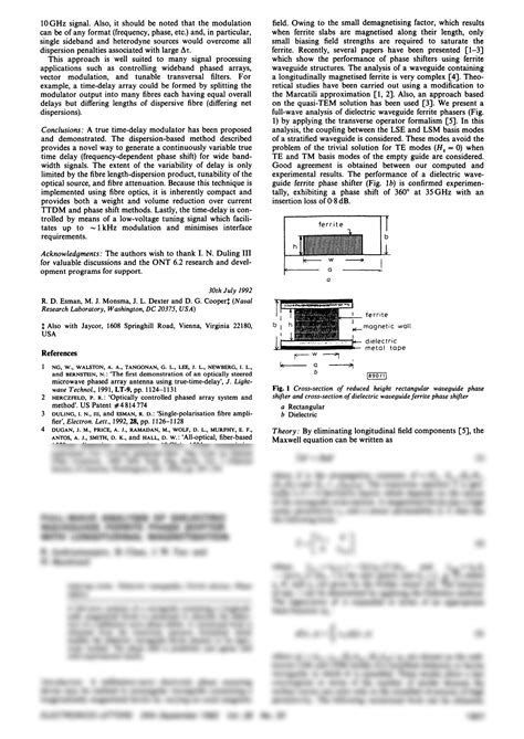 Solution Full Wave Analysis Of Dielectric Waveguide Ferrite Phase
