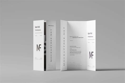 Gate Fold Brochure Mockups Mockup Free