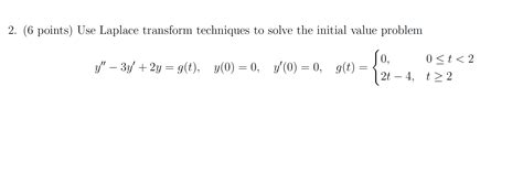 Solved 2 6 Points Use Laplace Transform Techniques To
