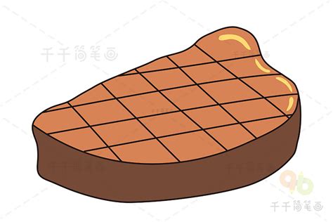 轻松画牛排简笔画 其他食物简笔画