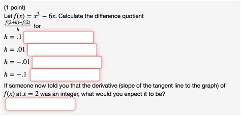 Solved 1 Point Let F X X3 6x Calculate The