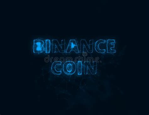 Binance Coin Title With Plexus Effect Connected Lines With Dots