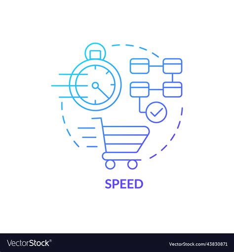 Speed Blue Gradient Concept Icon Royalty Free Vector Image