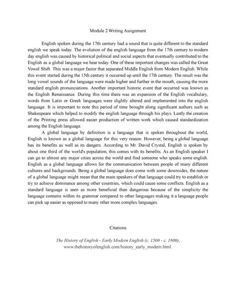 Module 2 Writing Assignment Module 2 Writing Assignment English