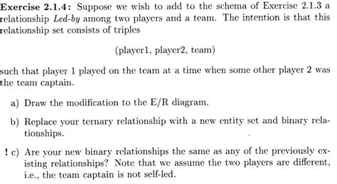 Solved Exercise 213 Give An Er Diagram For A Database