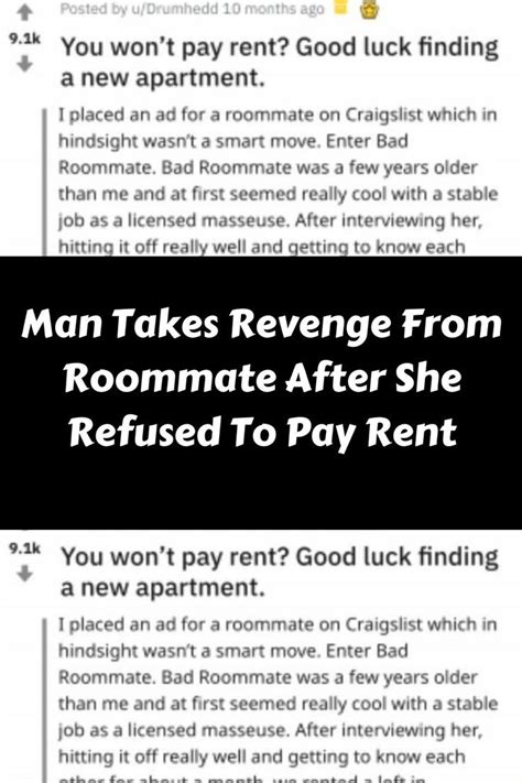 Man Takes Revenge From Roommate After She Refused To Pay Rent Artofit