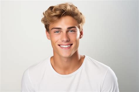Premium Photo A Photo Portrait Of A Beautiful Blond Man Over 18 Years