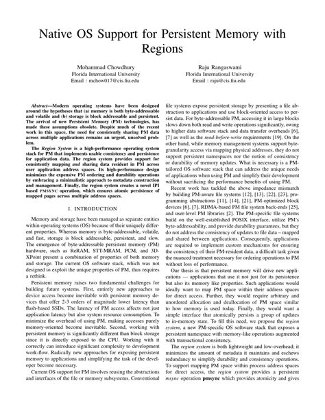 pdf native os support for persistent memory with regions