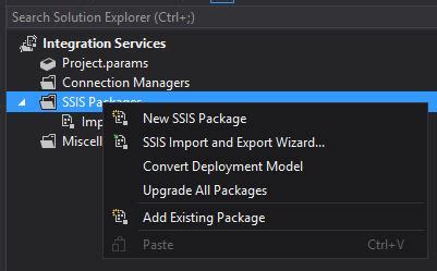 Sql Server Can T Create Ssis Package In Visual Studio Stack Overflow