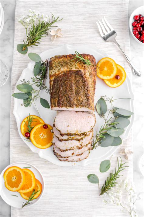 Rosemary Garlic Oven Roasted Pork Loin Bakers Table