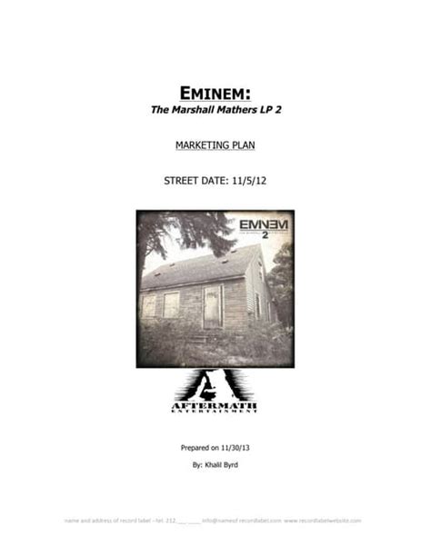 Eminem Marketing Analysis Pdf