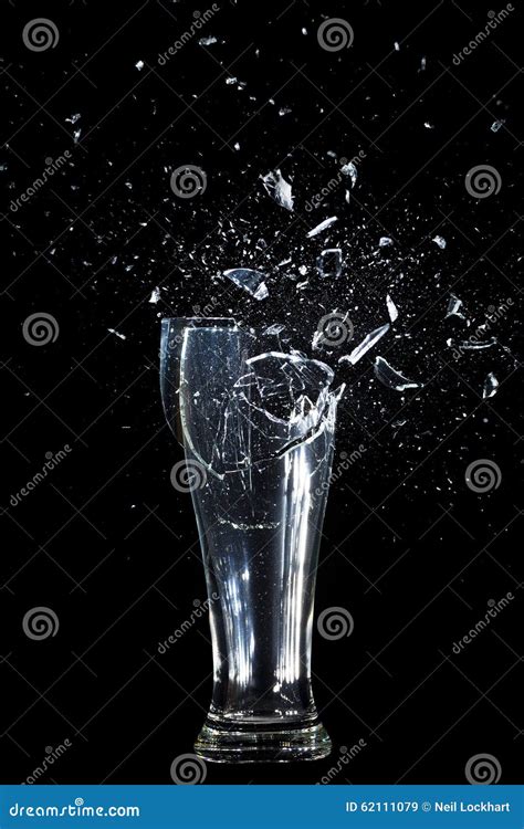 Shattering Drinking Glass Stock Image Image Of Water 62111079