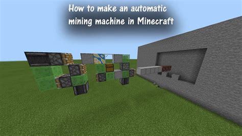 how to build an automatic mining machine in minecraft shorts bedrock edition minecraft youtube
